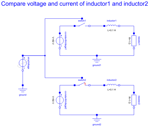Modelica: Electrical.Analog.Examples.ControlledSwitchWithArc